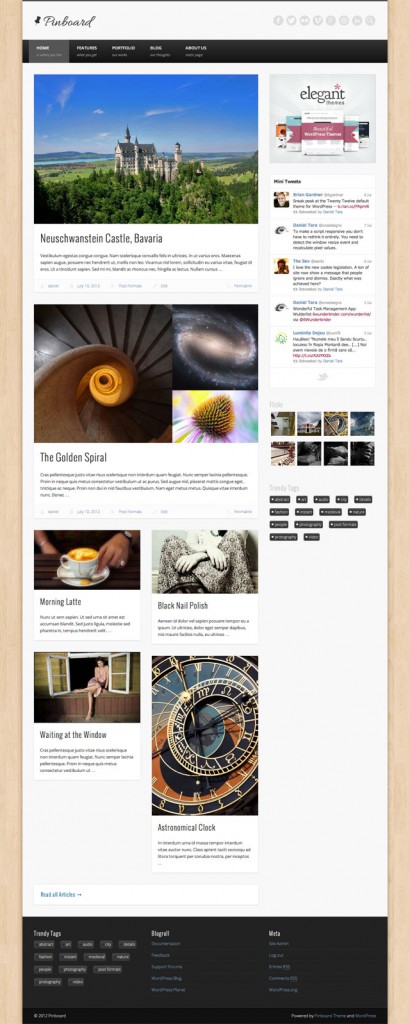 Pinboard Free WordPress Theme - One Designs